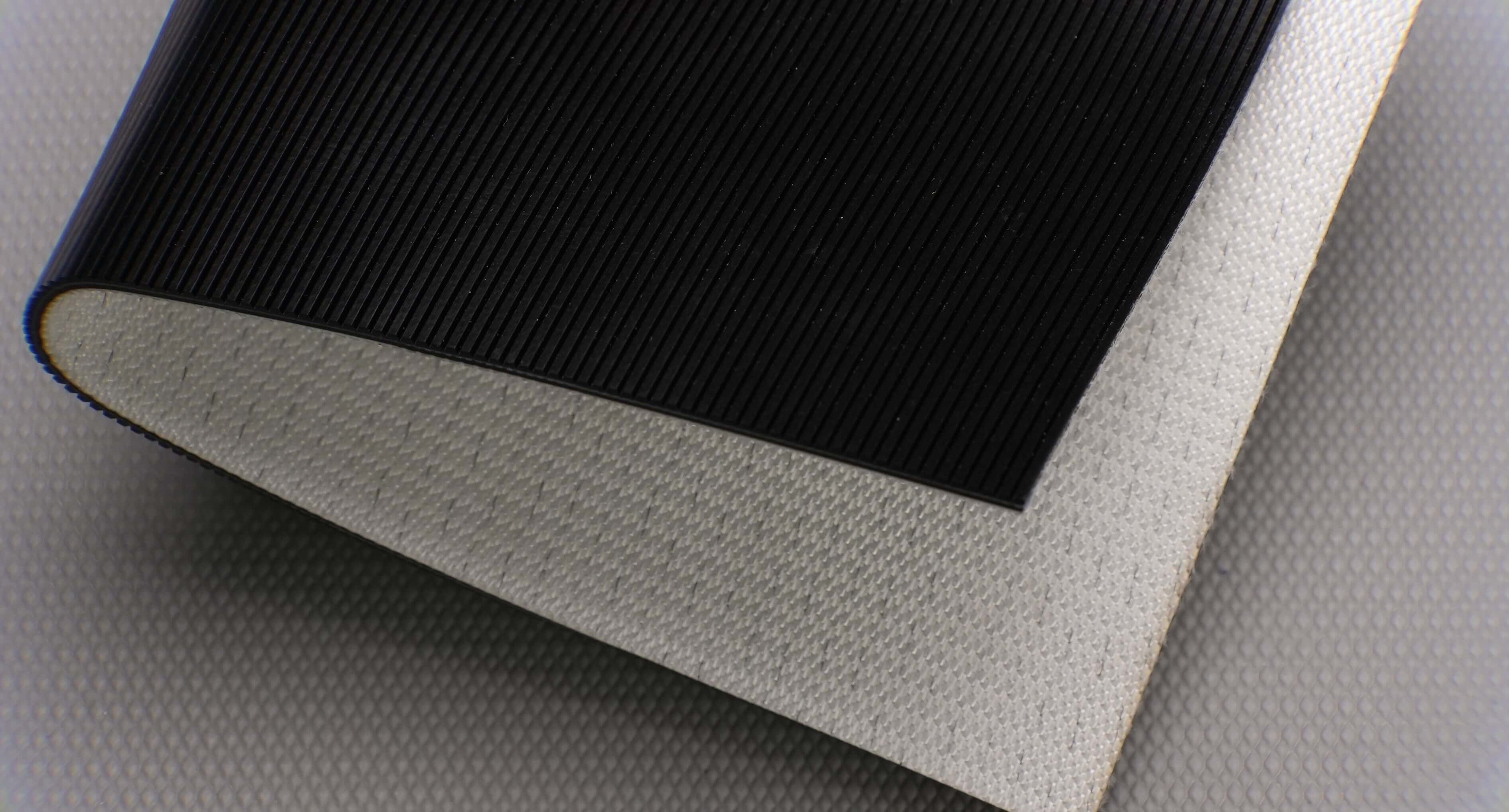 2Ply Mono Black LR x FS - PVC Conveyor Belts — conveyor-belt.com